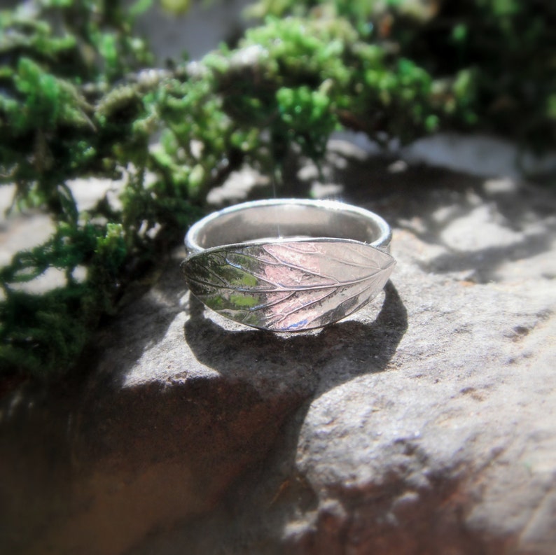 Leaf Ring - Real Leaf Ring - Woodland Leaf Ring - Elven Leaf Ring ...