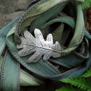 Woodland Oak Leaf Bracelet, Wrap Bracelet, Real Leaf Jewelry, Silk ...