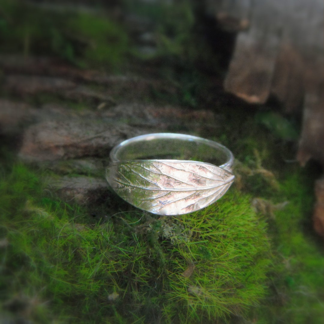 Leaf Ring - Real Leaf Ring - Woodland Leaf Ring - Elven Leaf Ring ...