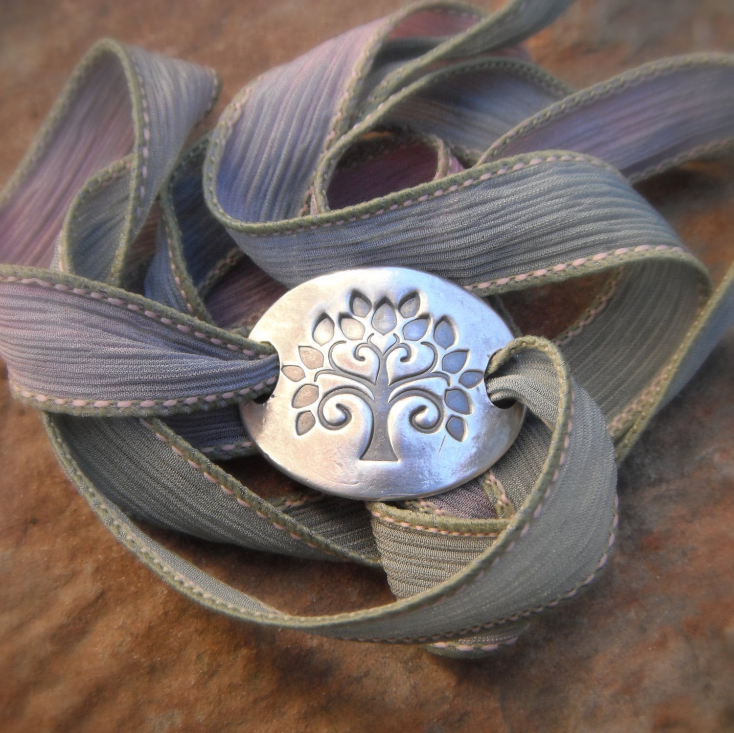 Silver Tree of Life Bracelet - Yoga Jewelry - Elven Tree Bracelet ...
