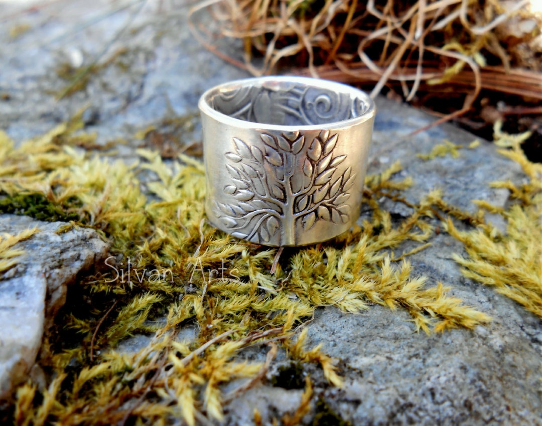 Tree of Life Ring - Woodland Ring - Artisan Handcrafted With Recycled ...