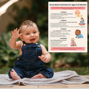 Gross Motor Activities 0-12 Months | Baby Development Printable | Ot ...