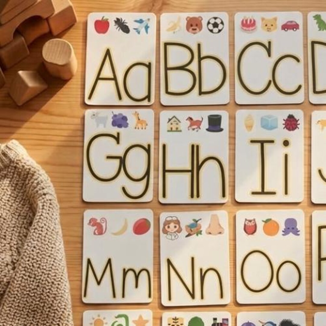 A-Z Flashcards for Toddlers, Montessori ABC Cards, for Personal Use and ...