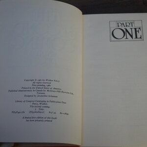 The Second Coming, Walker Percy, Farrar, Straus, Giroux, 1980, First ...