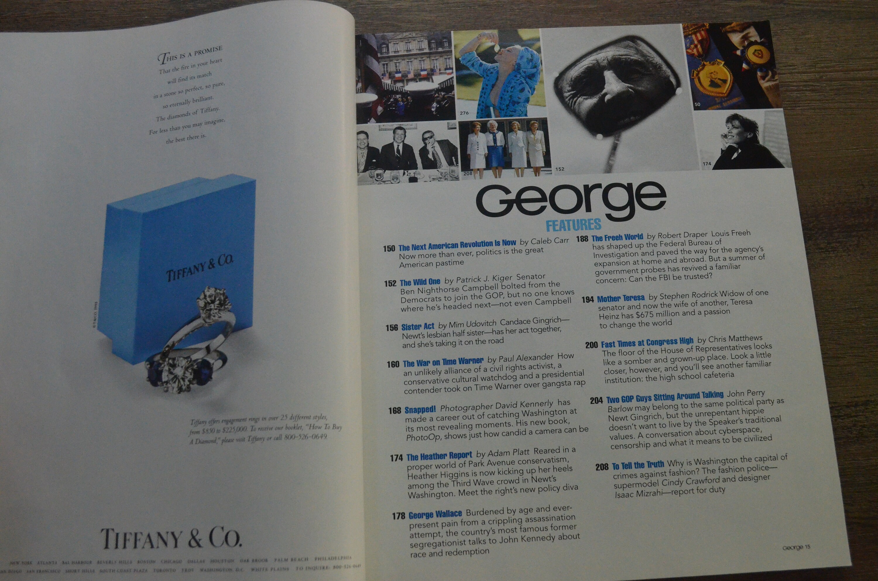 George Magazine, Inaugural Issue, 1 Cindy Crawford, October/november ...
