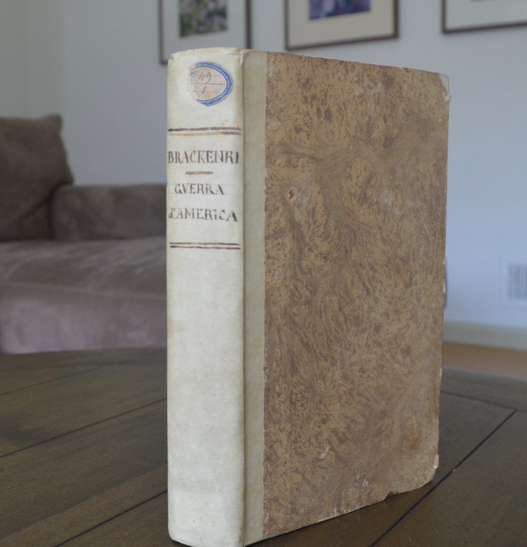 1821 Vellum Book, Italian -- History of the Late War Between the United ...