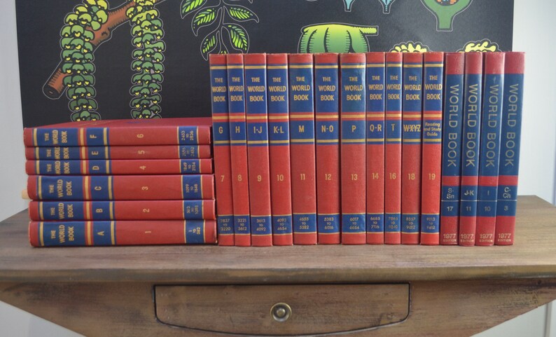 The World Book Encyclopedia, S/21, Red With Blue and Gold, Field ...