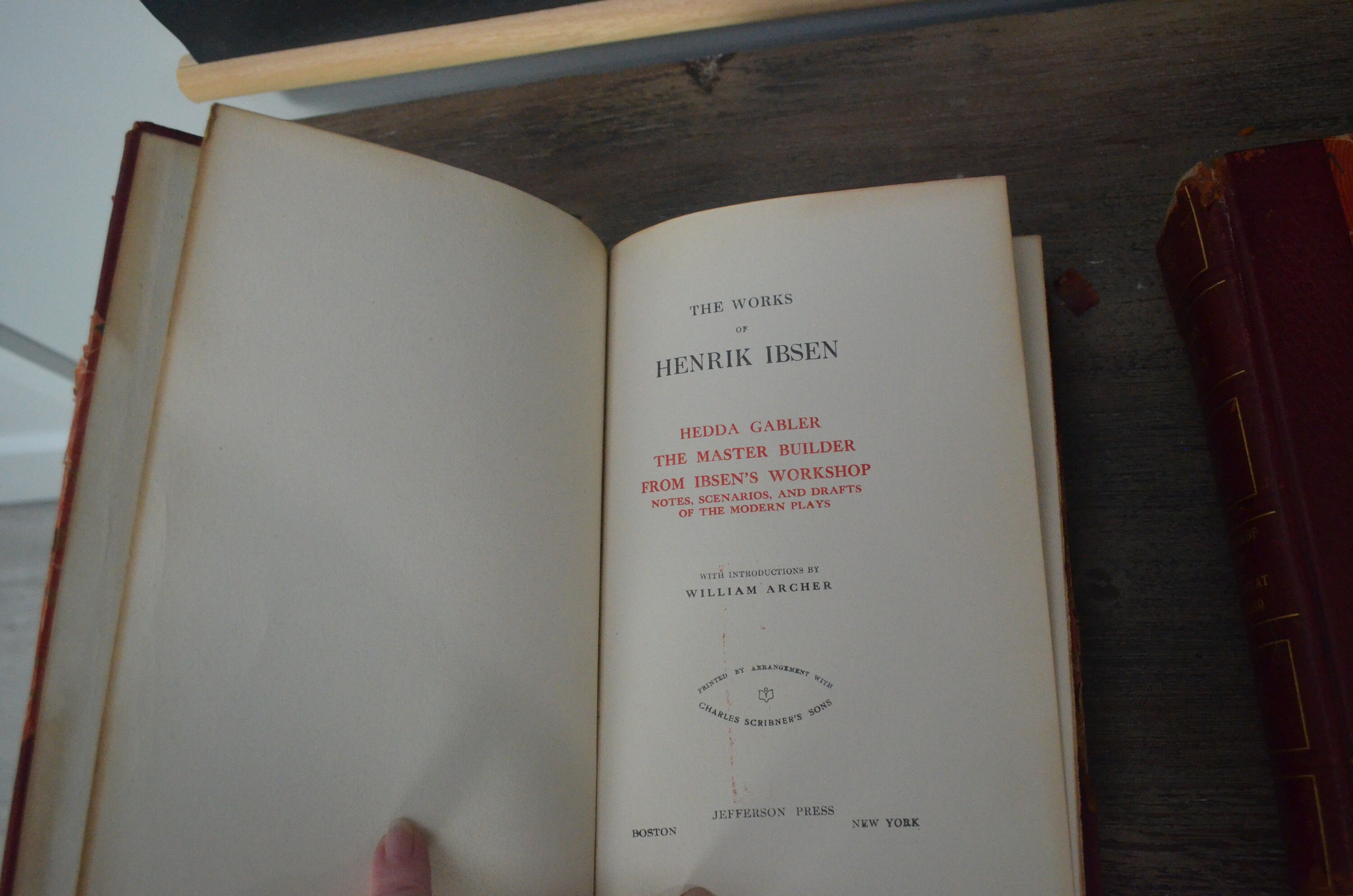 The Works of Henrik Ibsen, S/3, Jefferson Press and Charles Scribner ...