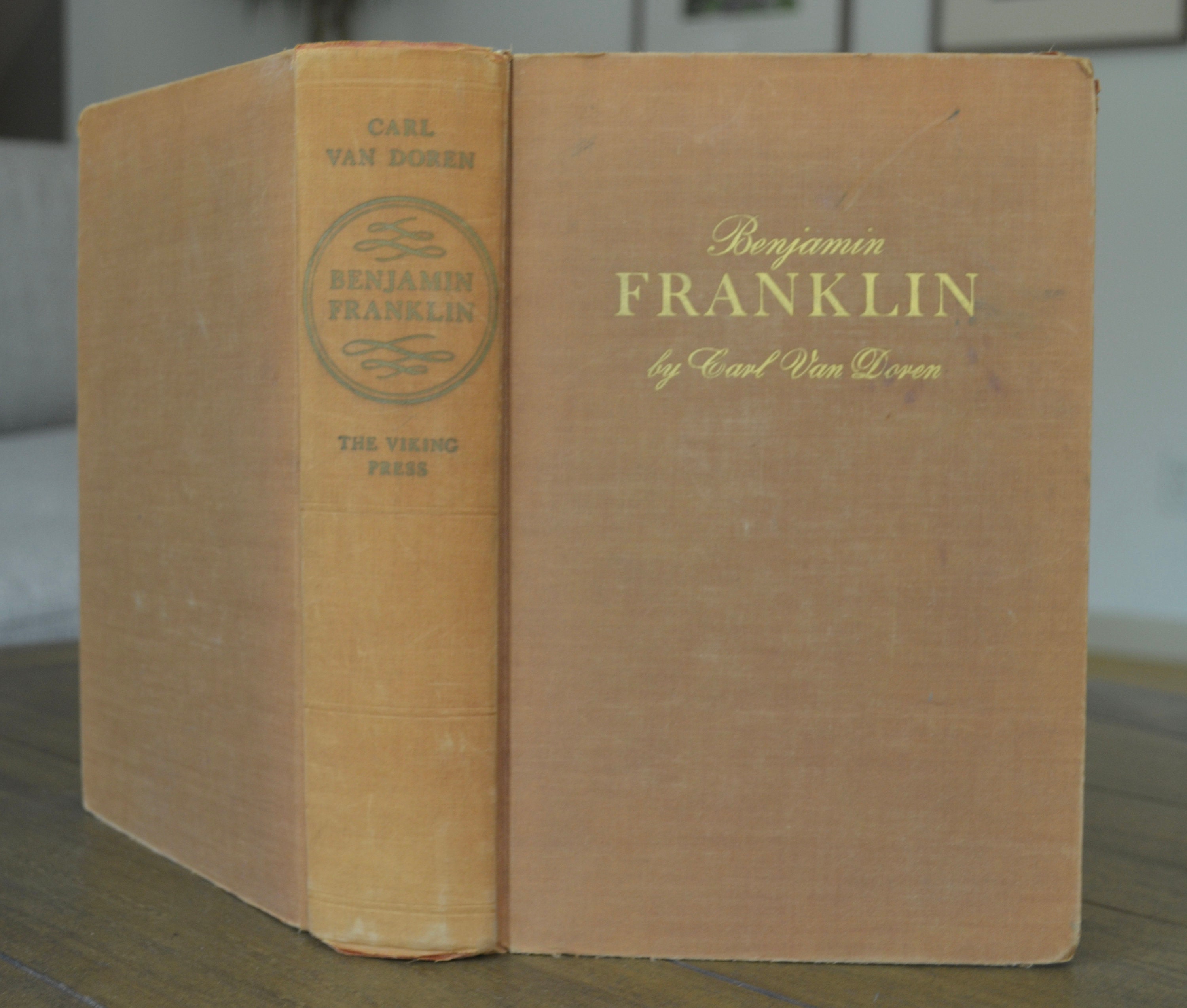 Benjamin Franklin, Carl Van Doren, Viking Press, 1938, First Edition ...