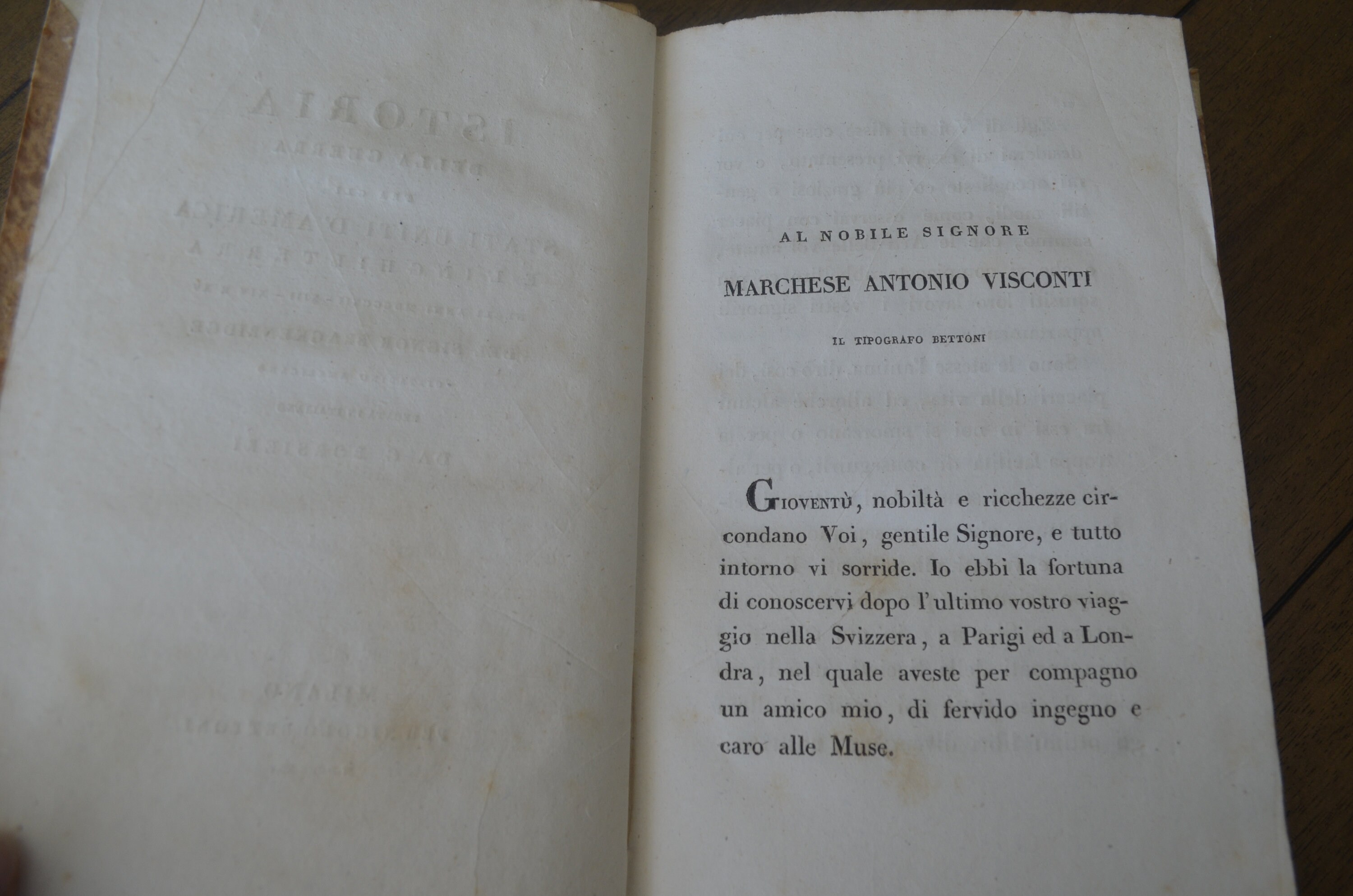 1821 Vellum Book, Italian -- History of the Late War Between the United ...