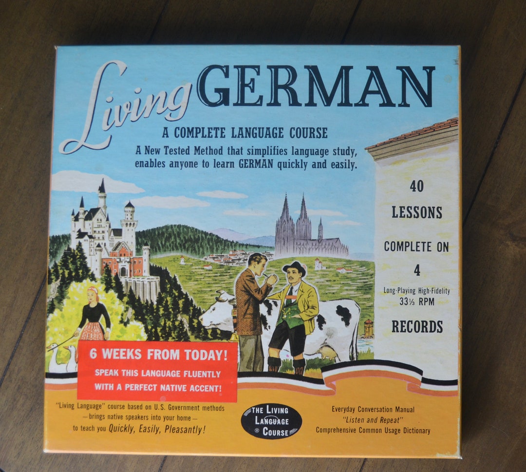 Vintage Manuals and Records for Learning German Language: Living German ...