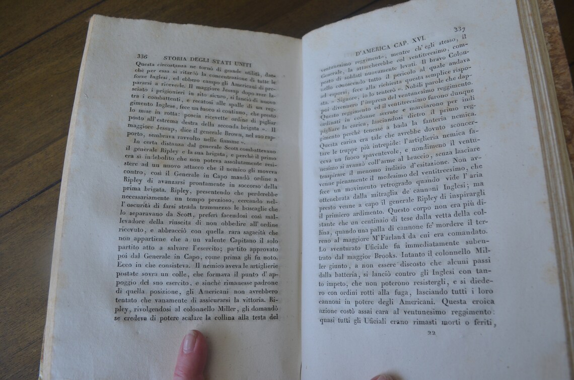 1821 Vellum Book, Italian -- History of the Late War Between the United ...