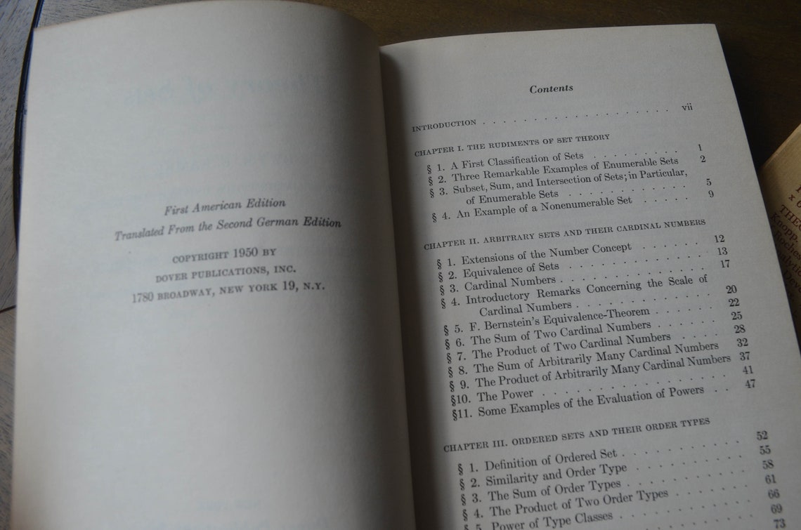 Vintage Math Text with Dust Jacket Theory of Sets by E. | Etsy