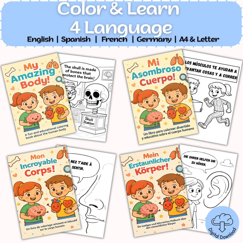 Human Body Coloring Pages for Kids | Anatomy Worksheets PDF | 4 ...