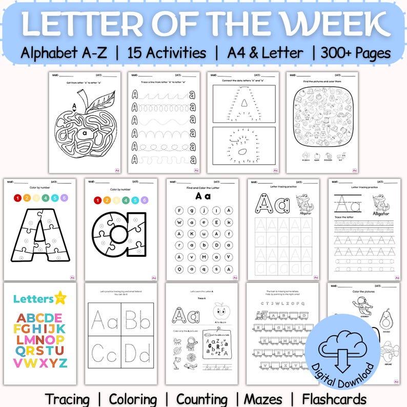 Preschool Homeschool Mega Bundle 700+ Pages | Letters Numbers ...