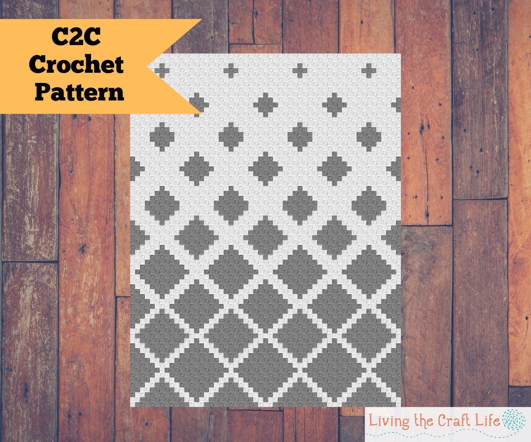 Fading Diamonds C2C Blanket - Corner to Corner - Graphghan - Written ...