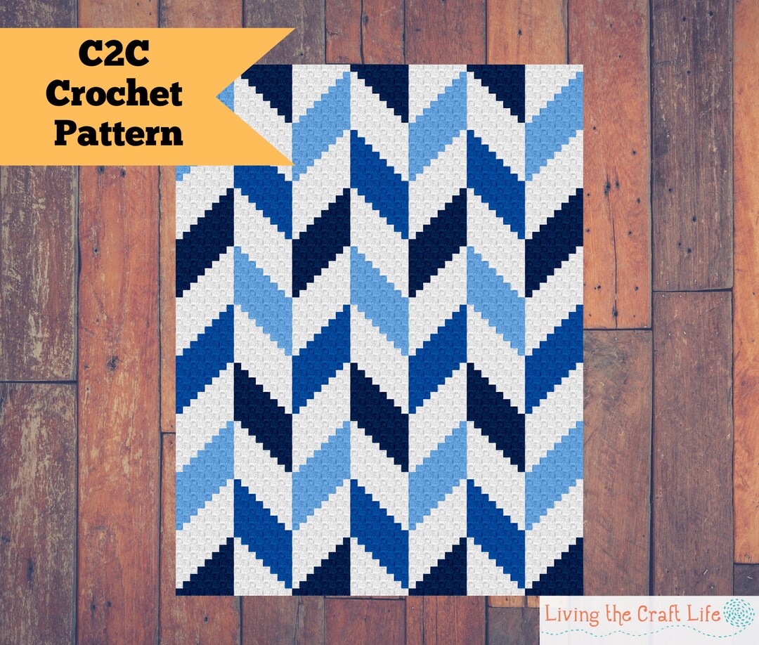Herringbone 3 C2C Blanket - Corner to Corner - Graphghan - Graphghan ...