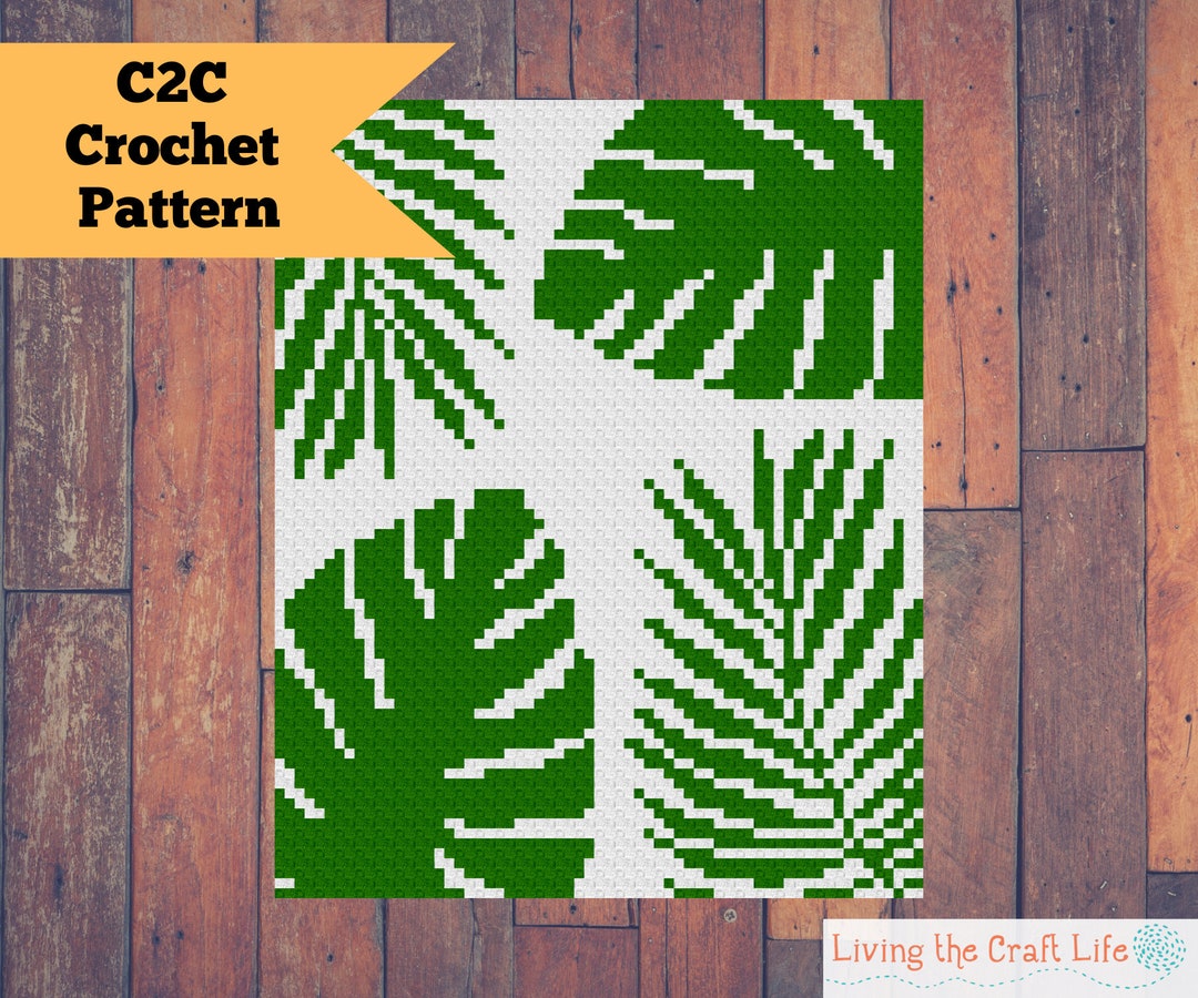 Tropical Leaf C2C Blanket - Corner to Corner - Graphghan - Written ...
