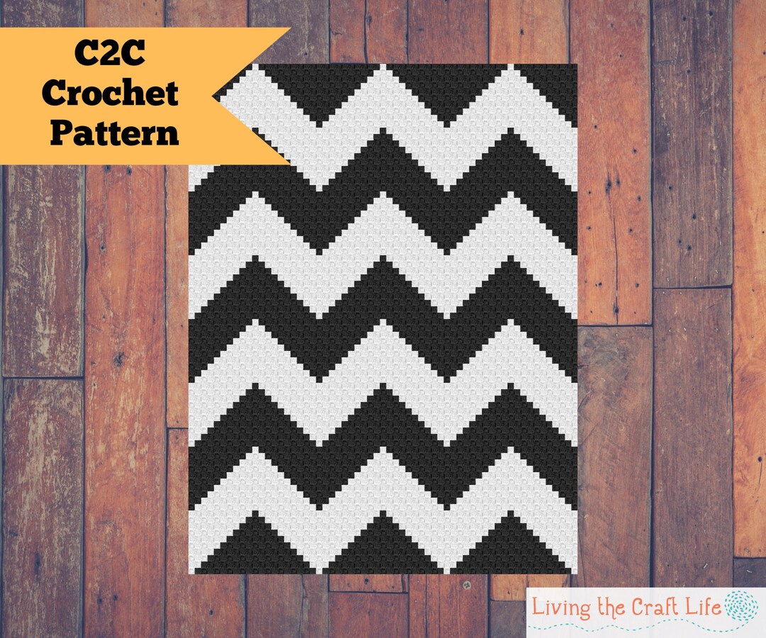Chevron C2C Blanket - Corner to Corner - Written Crochet Pattern and ...