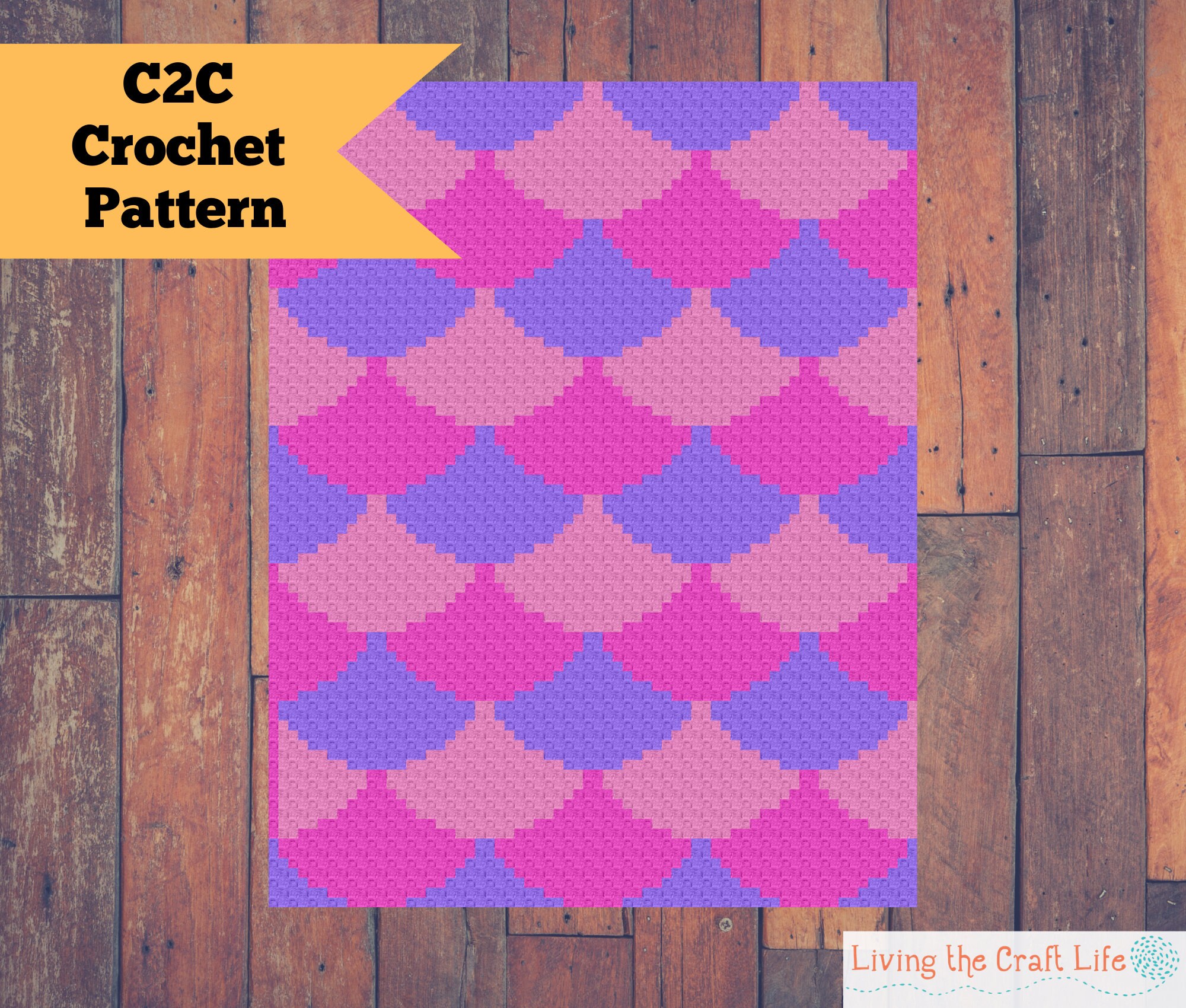 Mermaid Scales C2C Blanket Corner to Corner Graphghan | Etsy