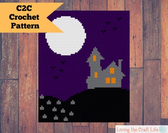 Haunted House Blanket Pattern - Etsy