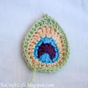 Peacock Feather Applique - Crochet Pattern Tutorial - Instant Download ...