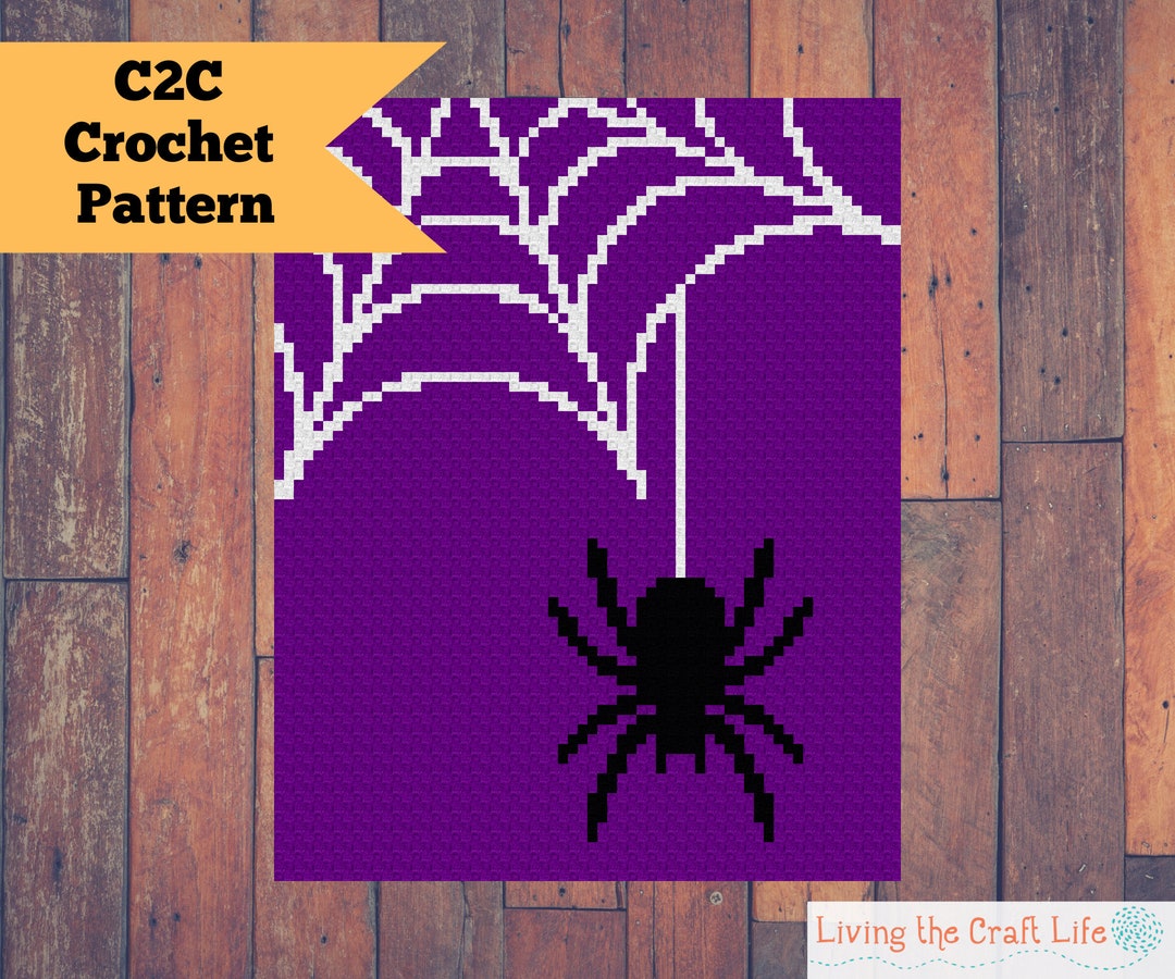 Dangling Spider C2C Blanket -halloween- Corner to Corner - Written ...