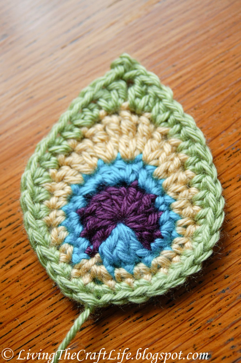 Peacock Feather Applique Crochet Pattern Tutorial Instant - Etsy