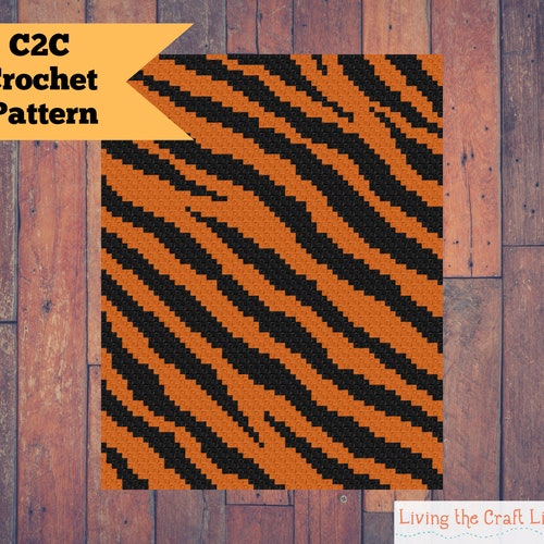 Tiger Print Graph Written Pattern for C2C & Tapestry Crochet - Etsy