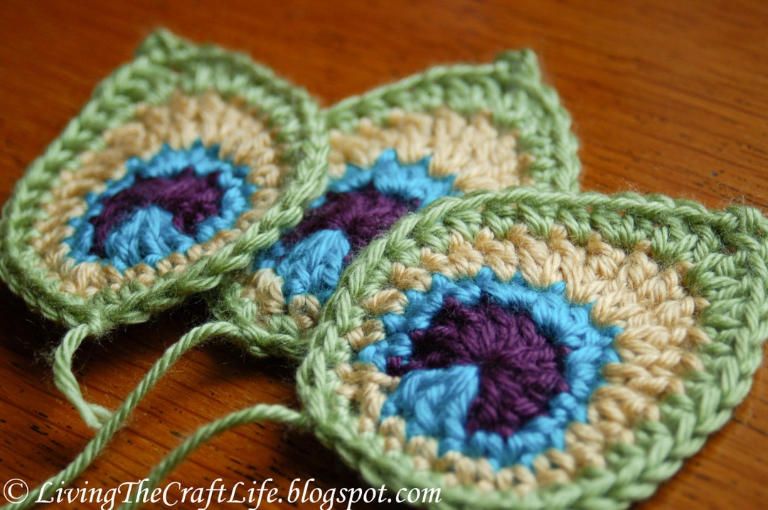 Peacock Feather Applique - Crochet Pattern Tutorial - Instant Download ...