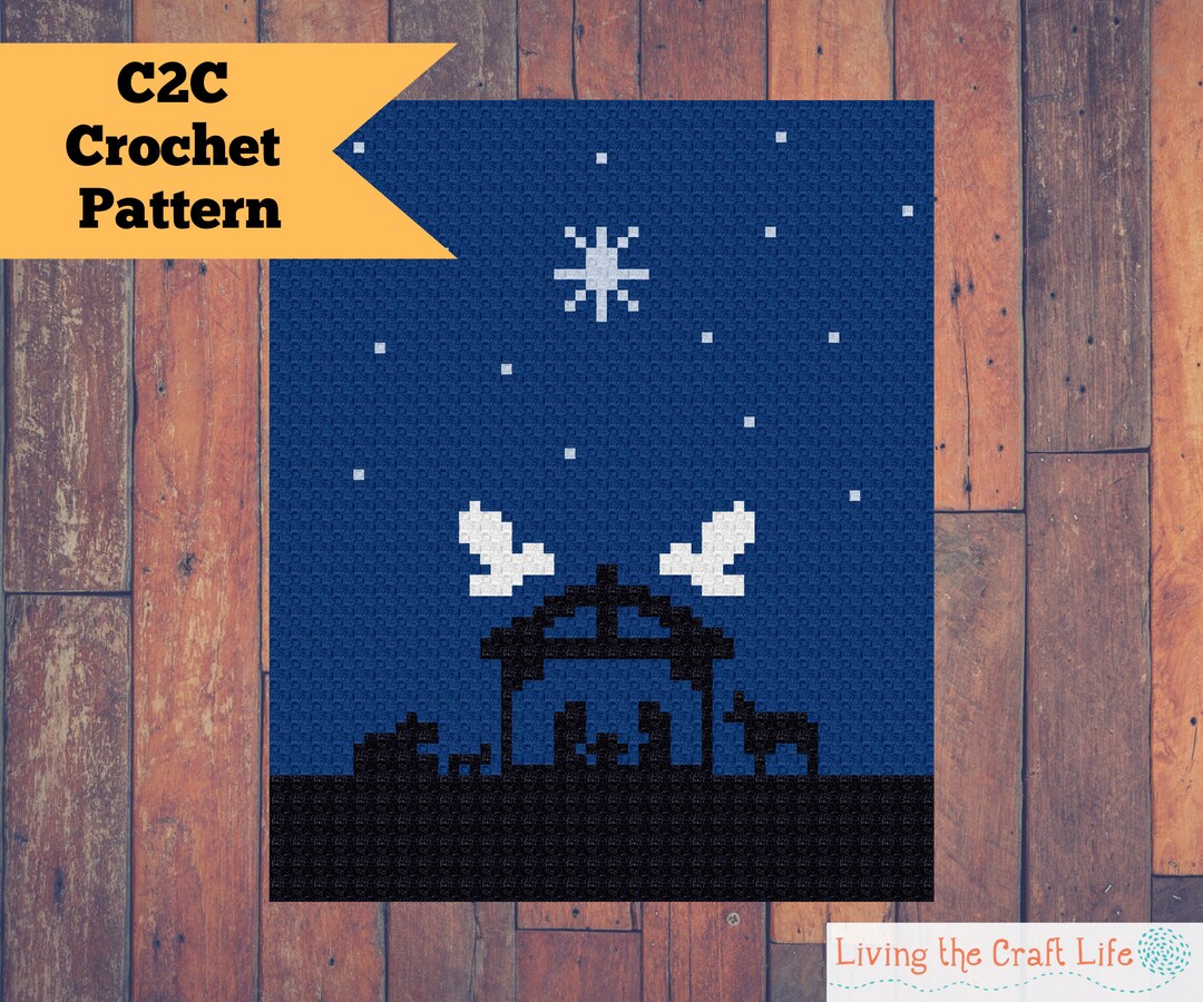 Evening Nativity C2C Blanket - Corner to Corner - Graphghan - Written ...