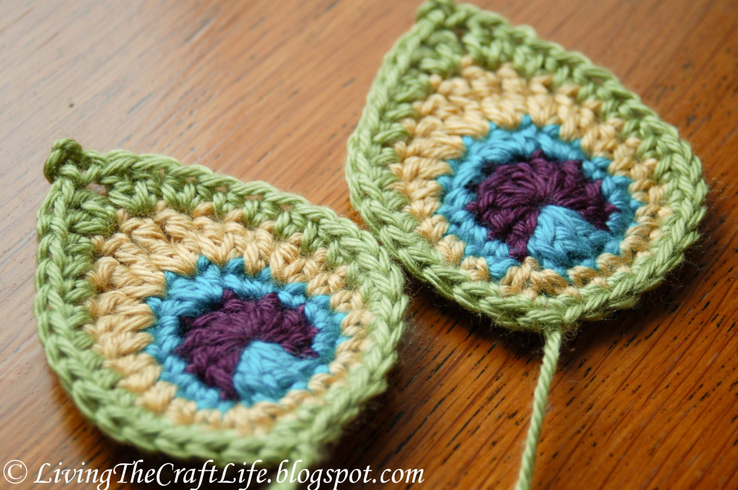 Peacock Feather Applique Crochet Pattern Tutorial Instant Etsy