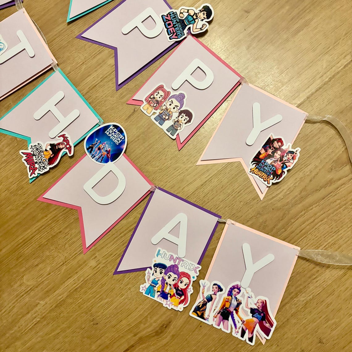 Kpop Demon Hunters Banner, Huntrix Party Decor, Rumi Zoe Mira - Etsy
