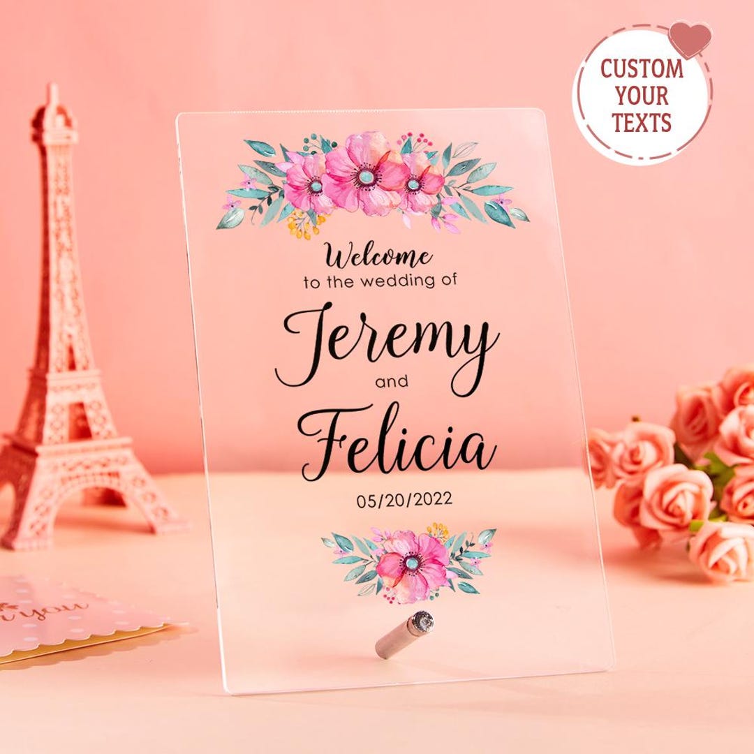 Custom Acrylic Plaque With Names Wedding Gifts Anniversary Gifts - Etsy