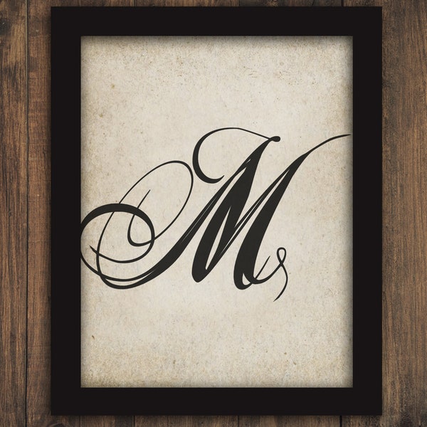 Calligraphy M - Etsy