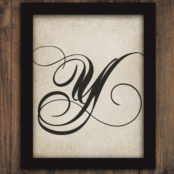 Monogram Letter Y - Etsy