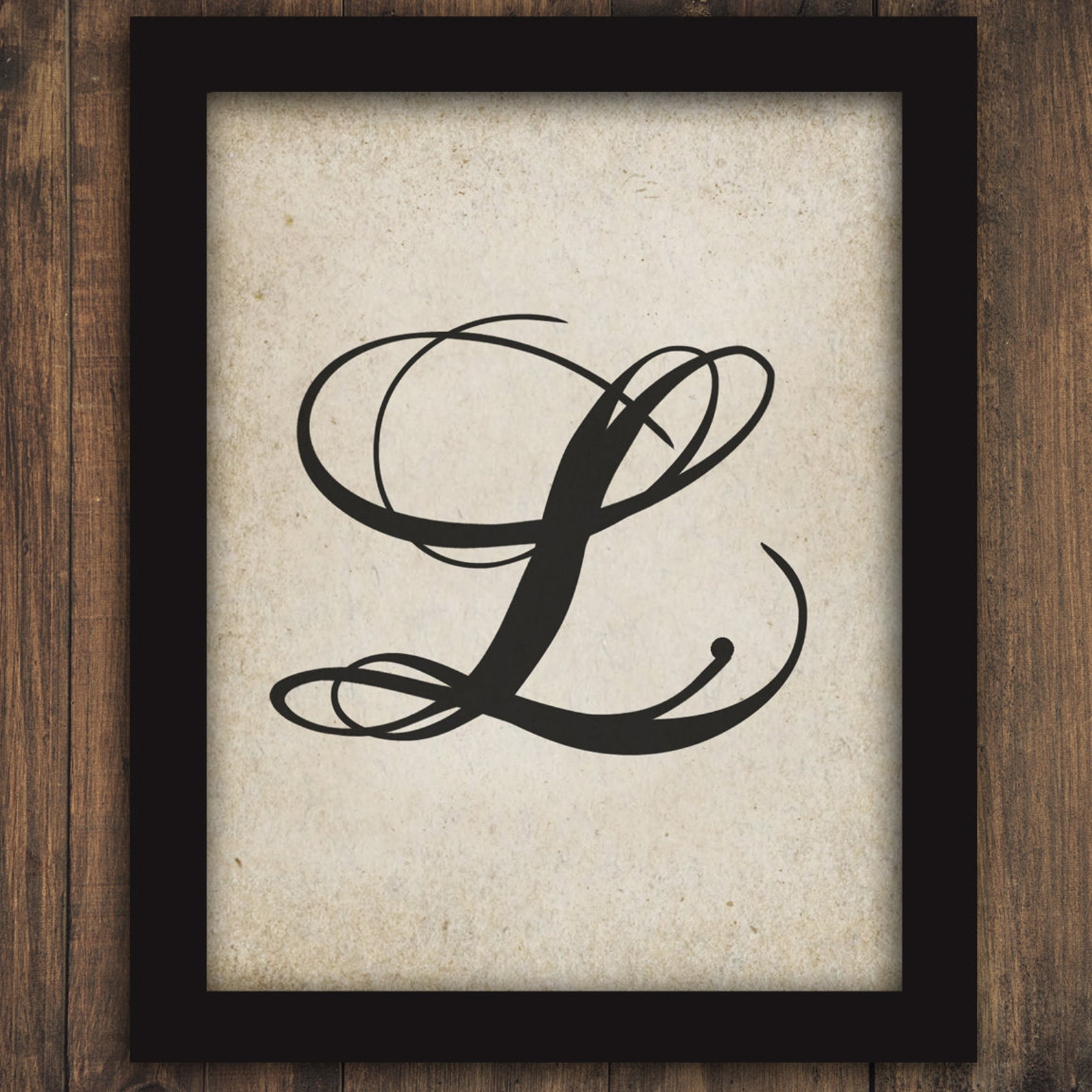 MONOGRAM Fancy Calligraphy Letter or Initial L Text Typography - Etsy