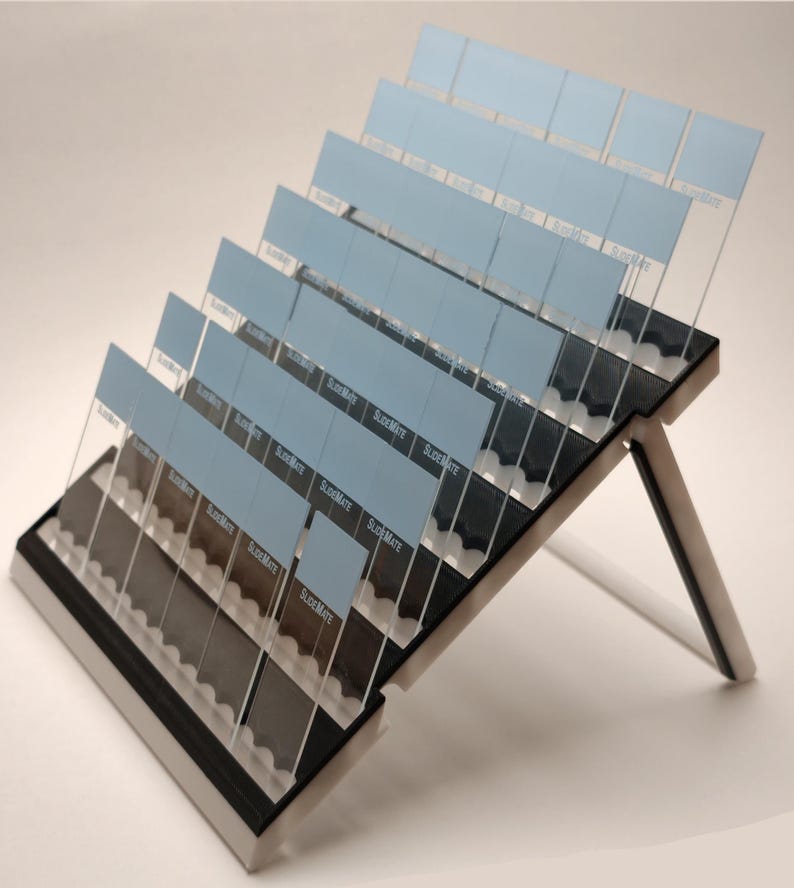 Collapsible Microscope Slide Drying Rack - Ergonomic 42 Slide Holder ...