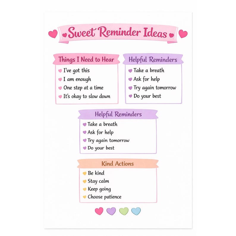 Sweet Reminders: A Valentine’s Day Printable Activity - Etsy