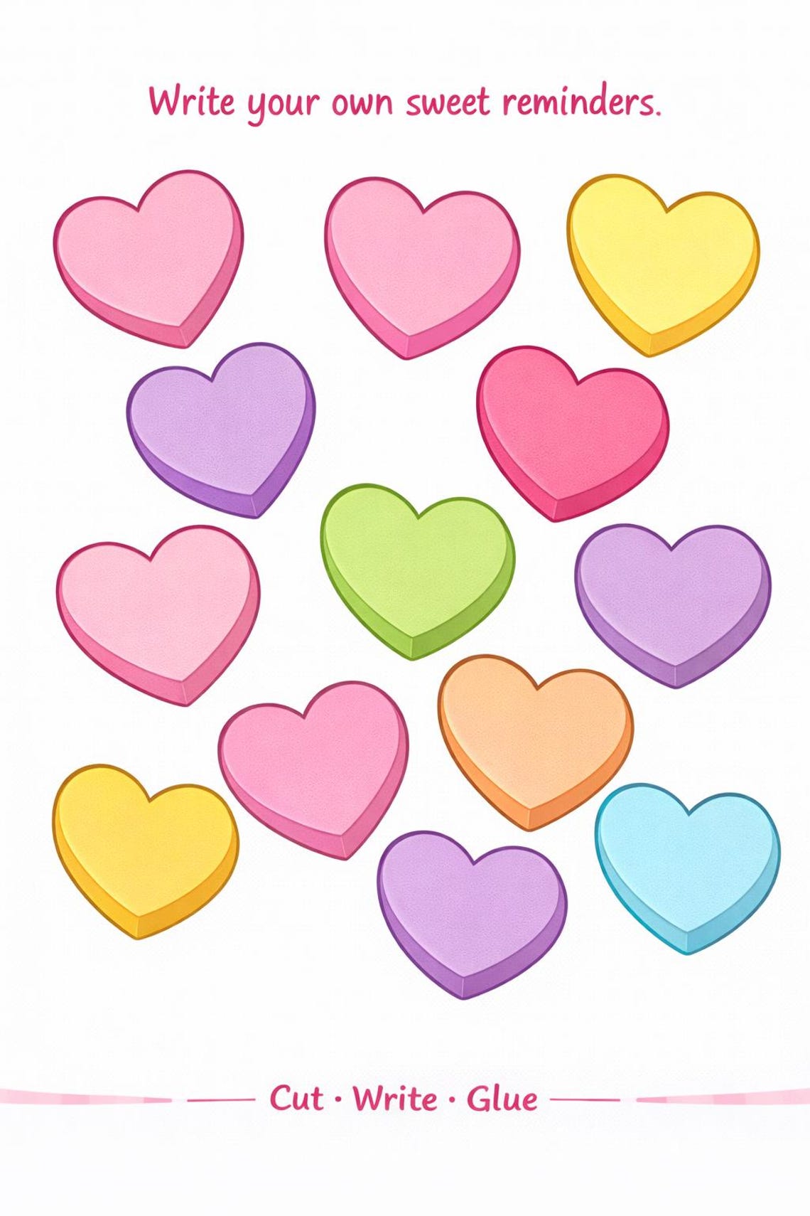 Sweet Reminders: A Valentine’s Day Printable Activity - Etsy