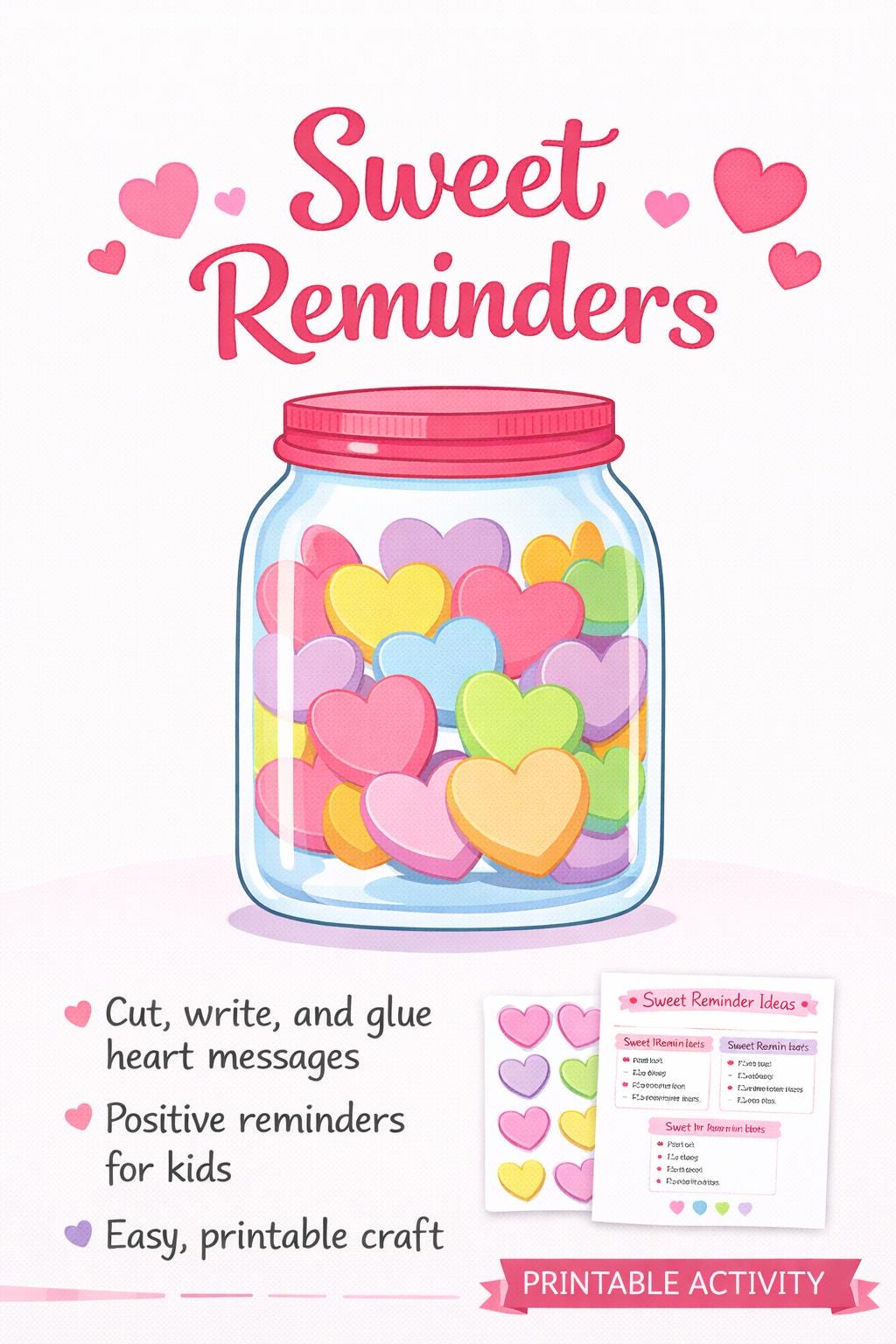 Sweet Reminders: A Valentine’s Day Printable Activity - Etsy