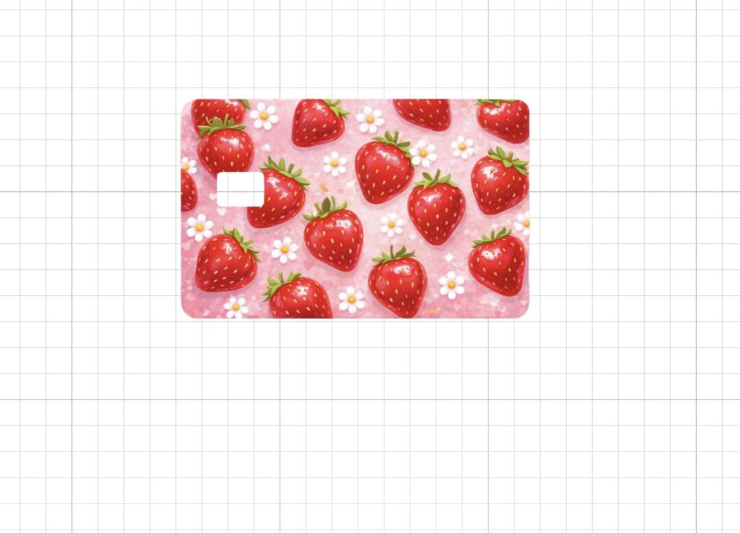 Debit Card Skin Strawberries - Etsy