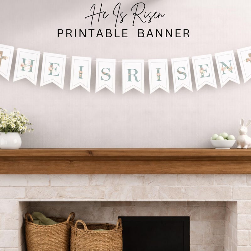 He is Risen Digital Banner - Etsy