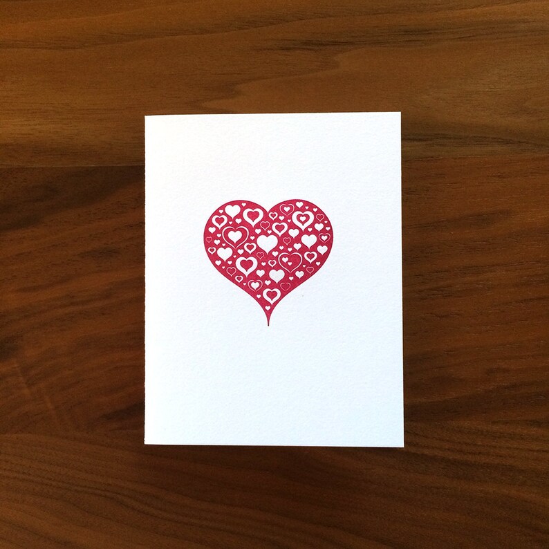 You Fill My Heart With Love - Letterpress Card - Etsy