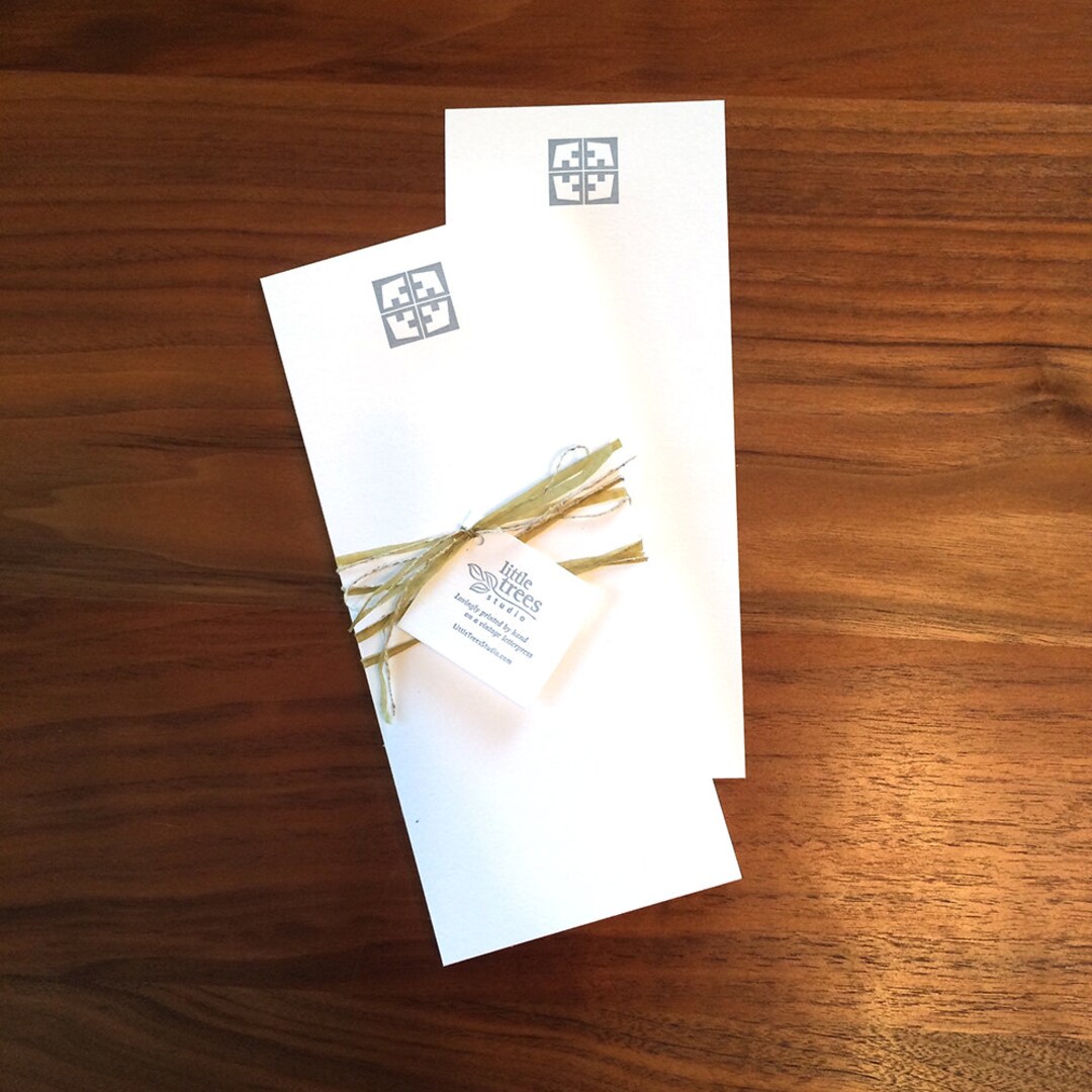 Letterpress Buckslips - Architectural Block : Silver 1 Notecard - Etsy
