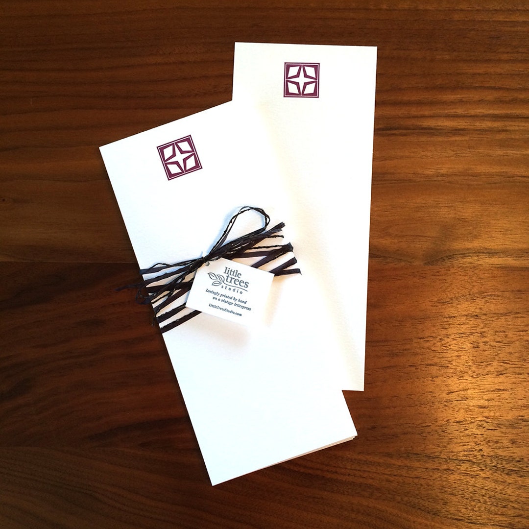 Letterpress Buckslips Architectural Block : Wine 1 Notecard - Etsy