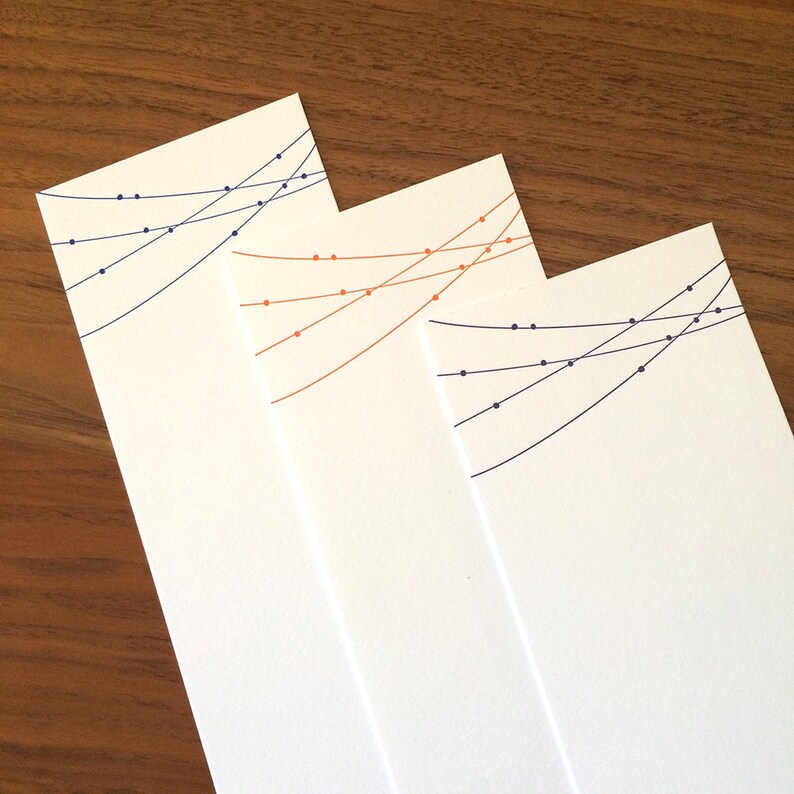 Letterpress Buckslips - Knotted Sting Purple Notecard - Etsy