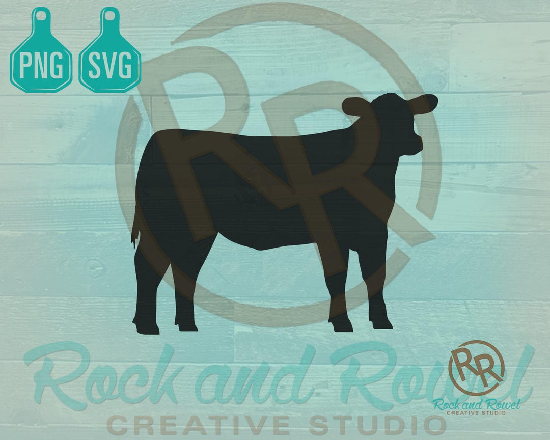 Heifer Side Profile View Silhouette SVG Files | Cattle SVG | Vector ...
