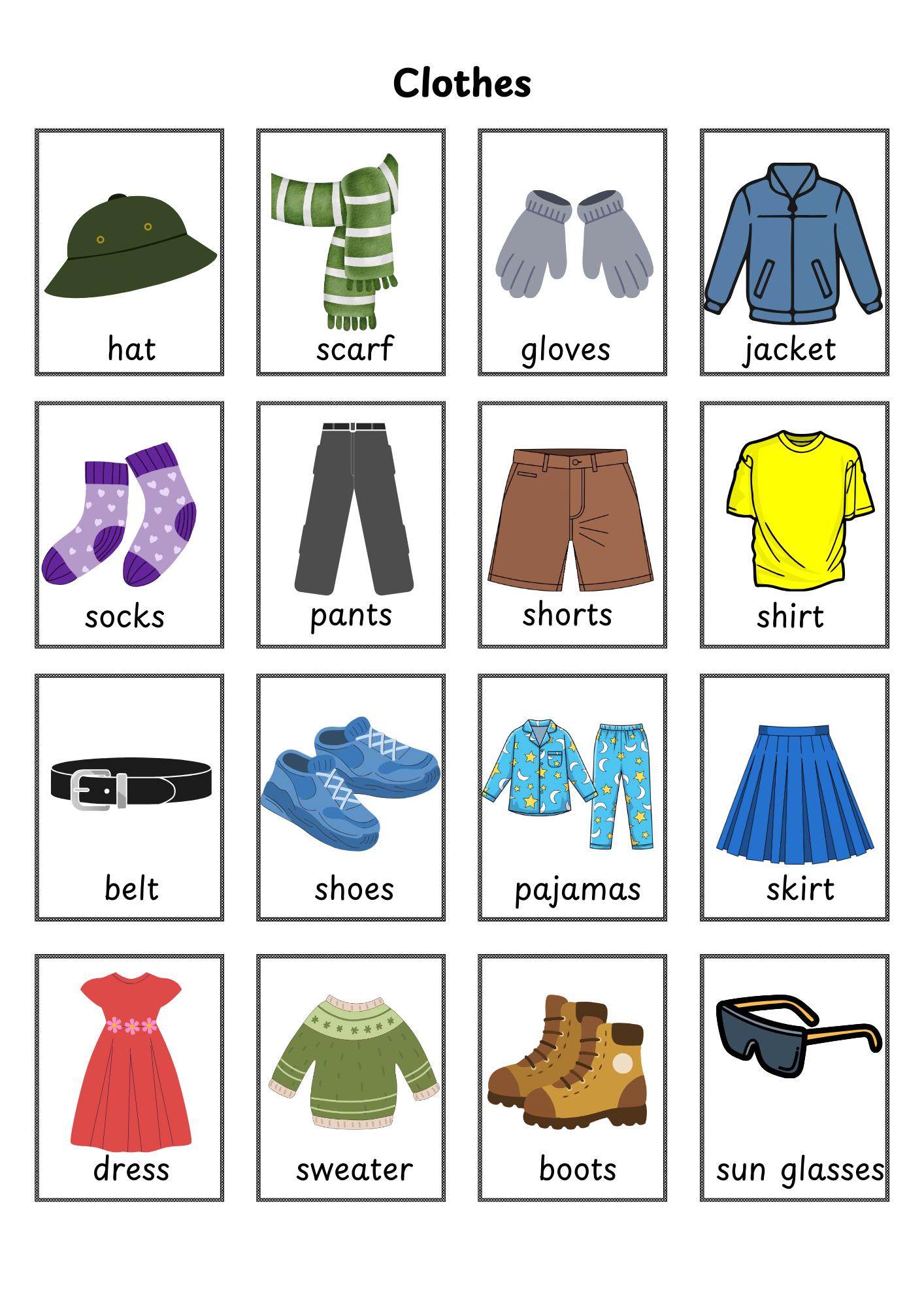 Clothes Vocabulary & Sentence Scramble - Etsy