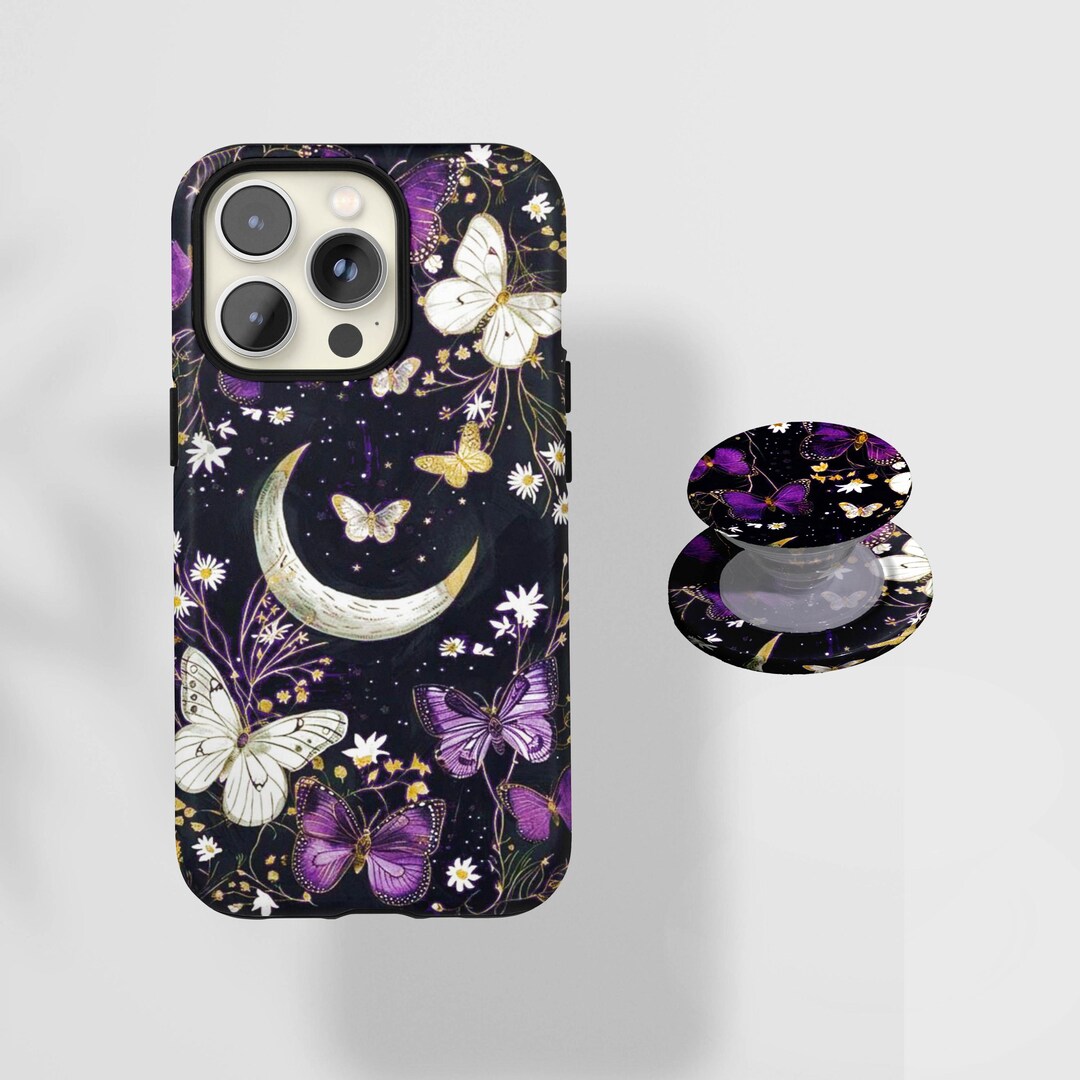 Crescent Moon and Butterfly Phone Case,celestial Occult Witchy Gothic ...